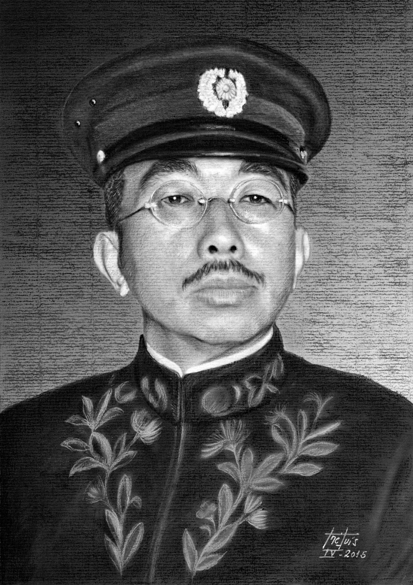 Retratos a carbón y grafito: Hirohito