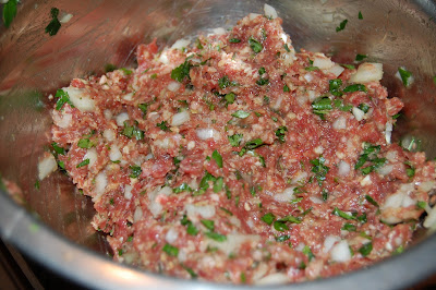 Saucy Kitchen: Mafroum - fried stuffed veggies in a spicy tomato sauce