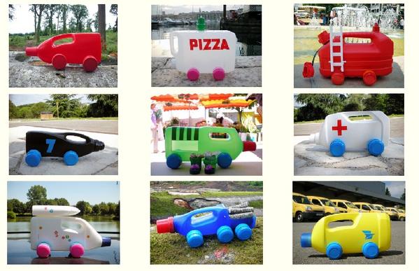 Reciclando todo y mas... : Autos juguete con botella pet