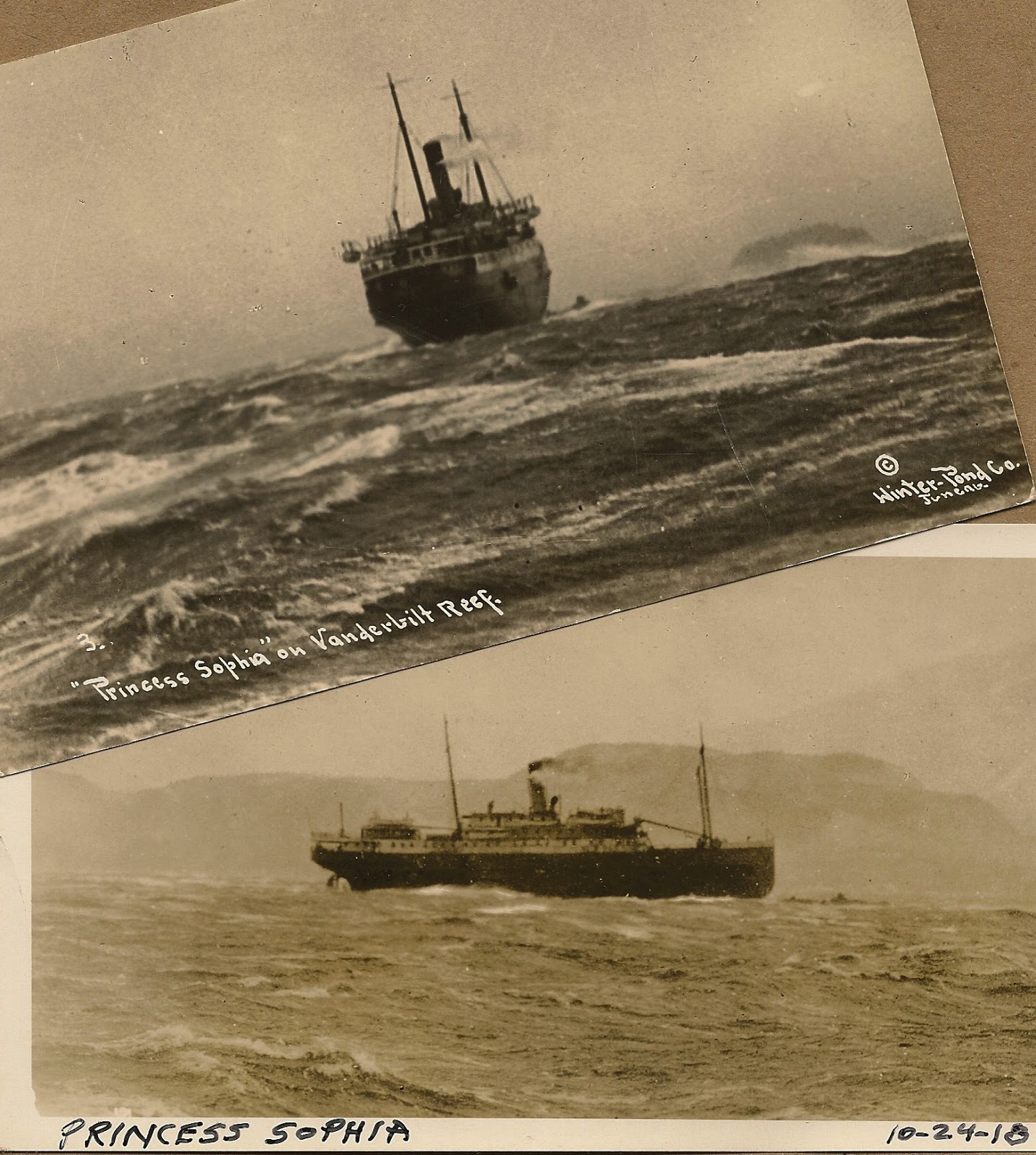 Saltwater People Log: The Sinking of the PRINCESS SOPHIA 1918