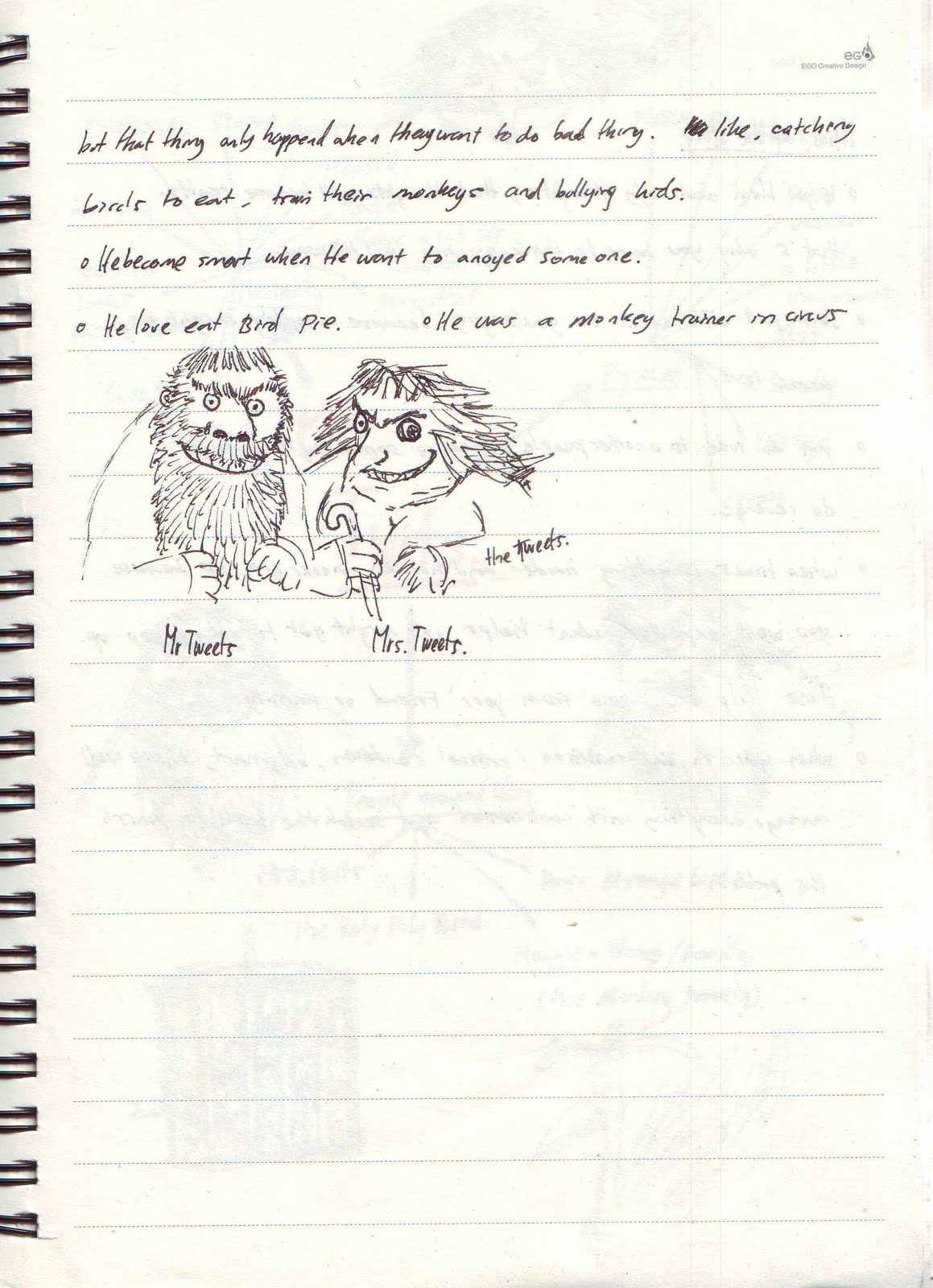 PED: Mr. Twits - CHARACTER STUDY