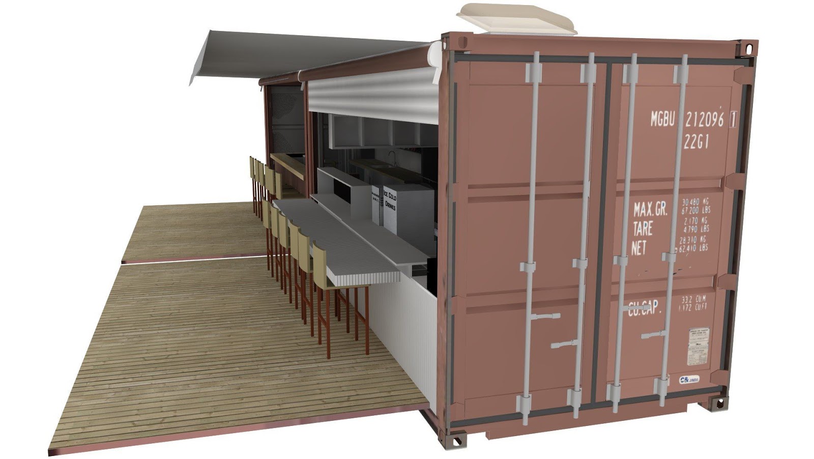Container Restaurant Design - Container Interior Design Idea
