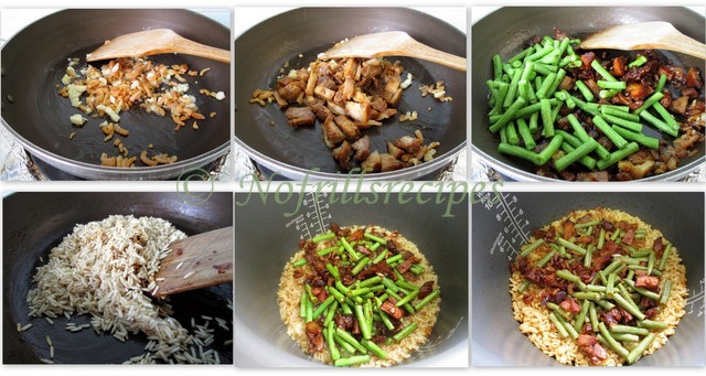 Long Bean Flavourful Rice ~ 豆角有味饭