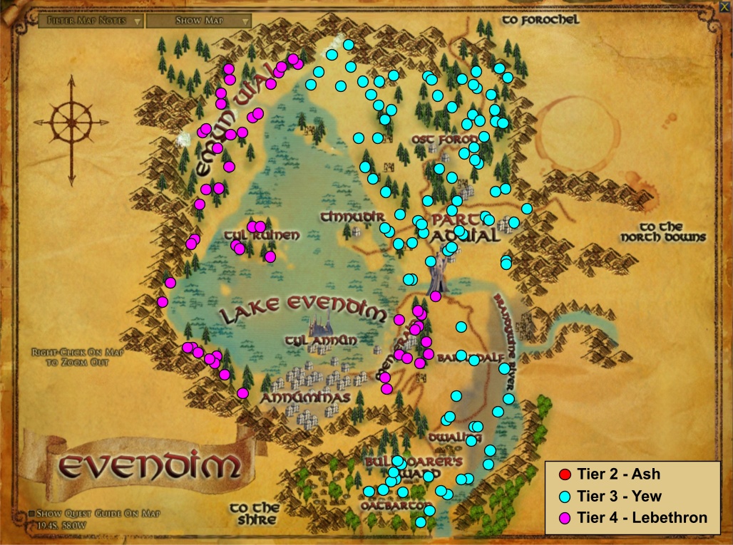 Wonderful Places in LOTRO's Middle Earth: Wood in Lotro - and where to ...