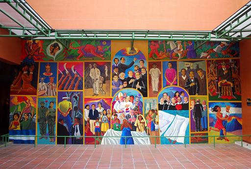 Arte visual Centroámericano.: Antonio Bonilla (mural del bicentenario)