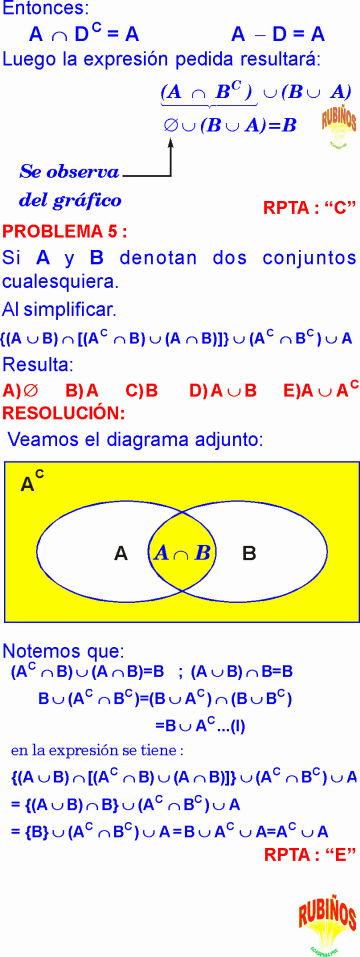 LEYES DEL ÁLGEBRA DE CONJUNTOS EJERCICIOS RESUELTOS PDF