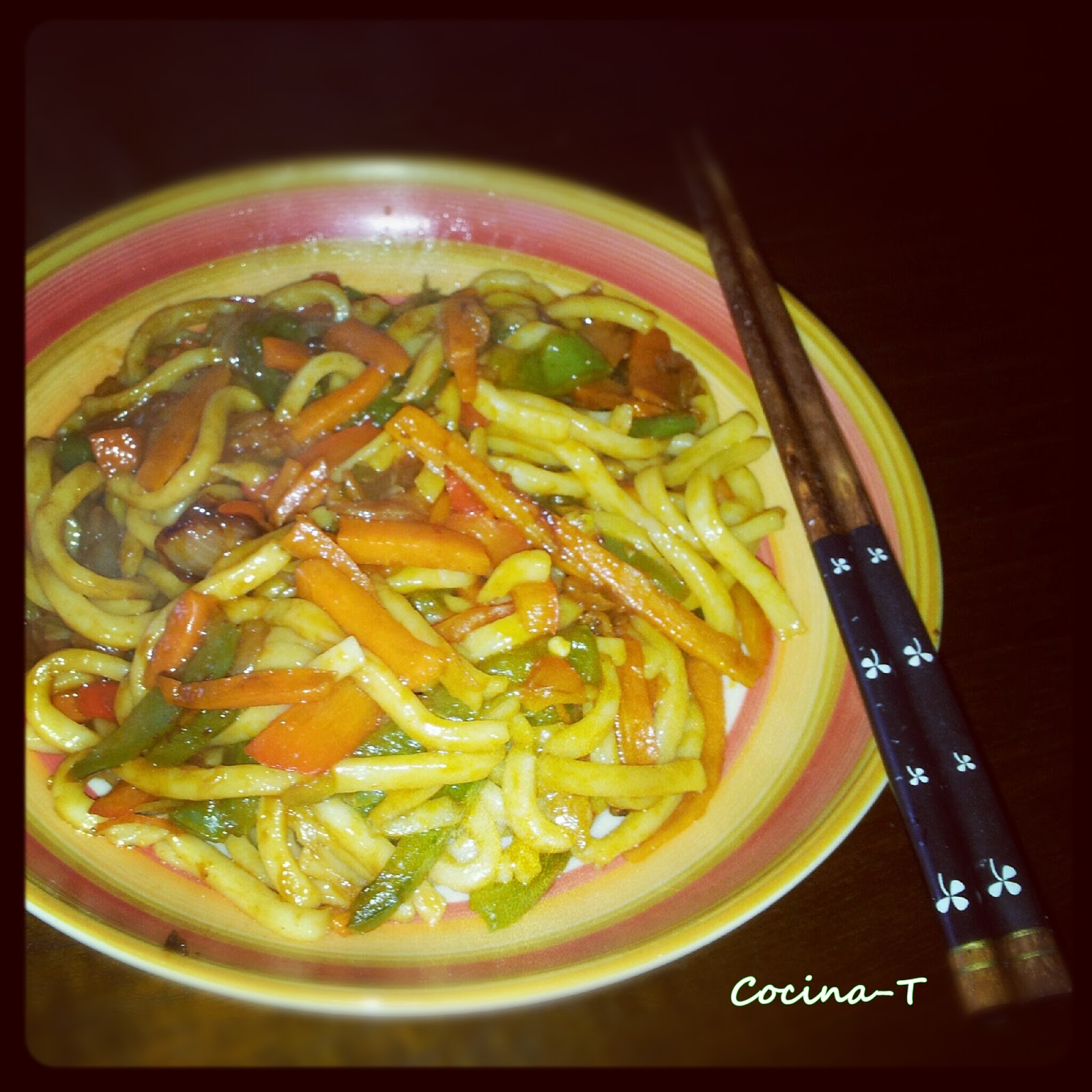 Cocina-T: Fideos Udon con verduras