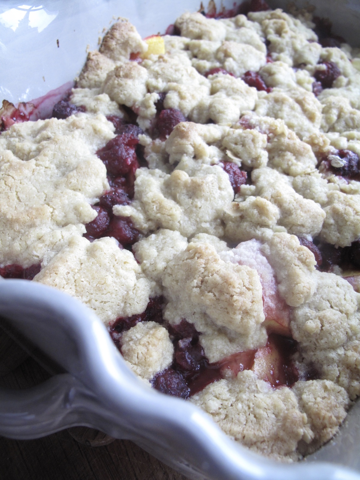 Hallon och nektarinpaj