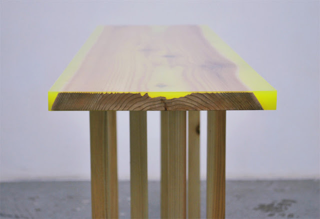 no end to design: flat table peeled