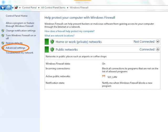 Allow incoming and outgoing ports in a windows firewall. - AKN Network