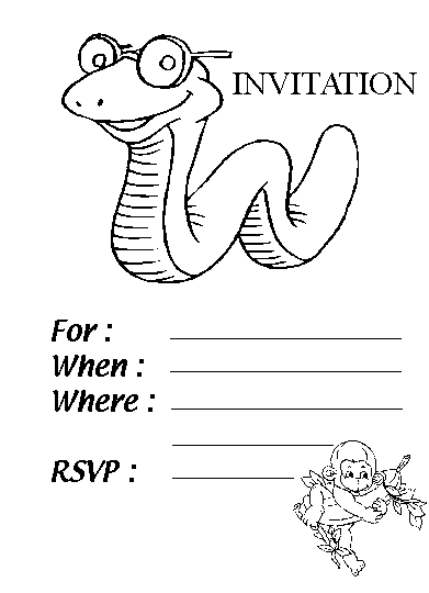 Coloring Pages Invitations