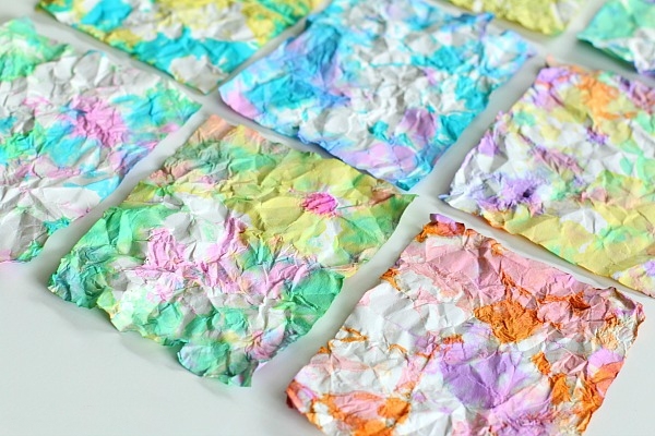Turn your pieces of crumpled paper into a work of art. - crazzy craft