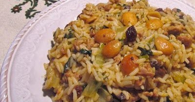 SWEET ALMOND TREE: RICE PILAF, GREEK STYLE (Pilafi - Πιλάφι), VEGAN.