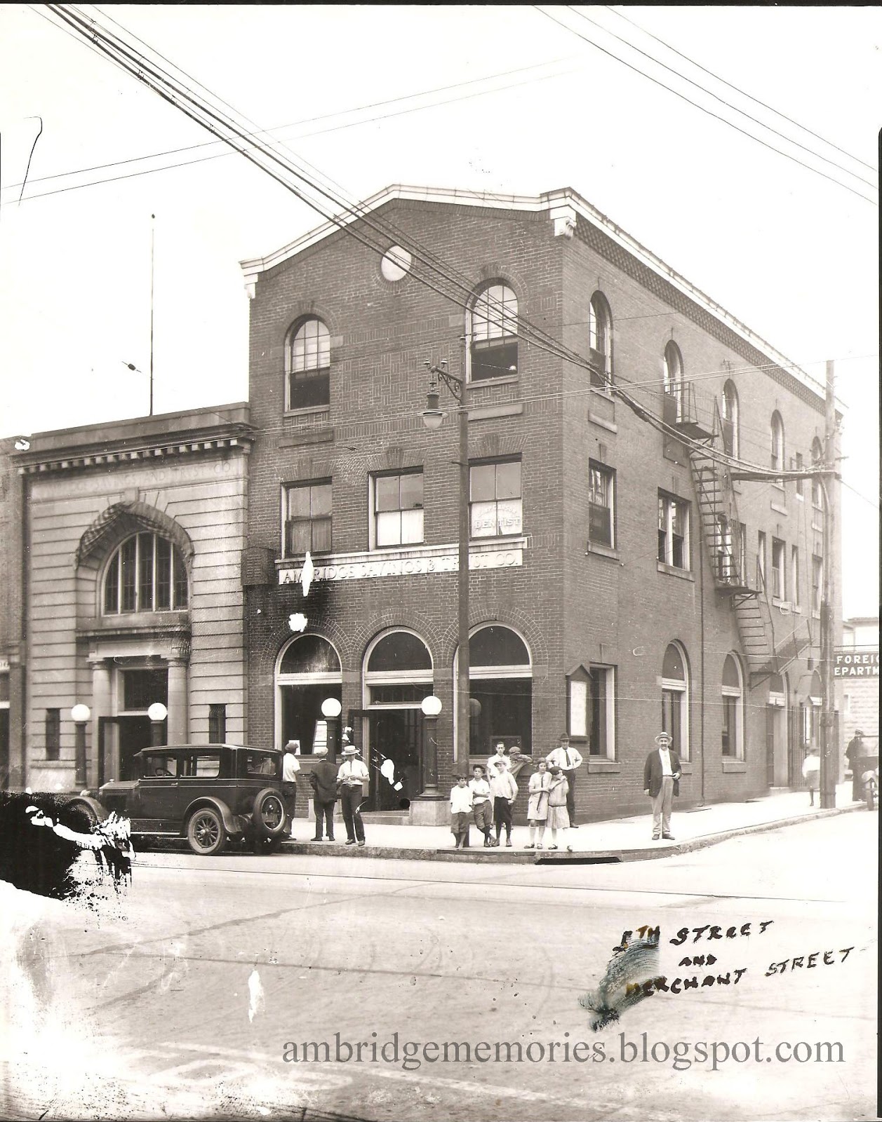 Ambridge Memories: Ambridge view from a hill, 1905