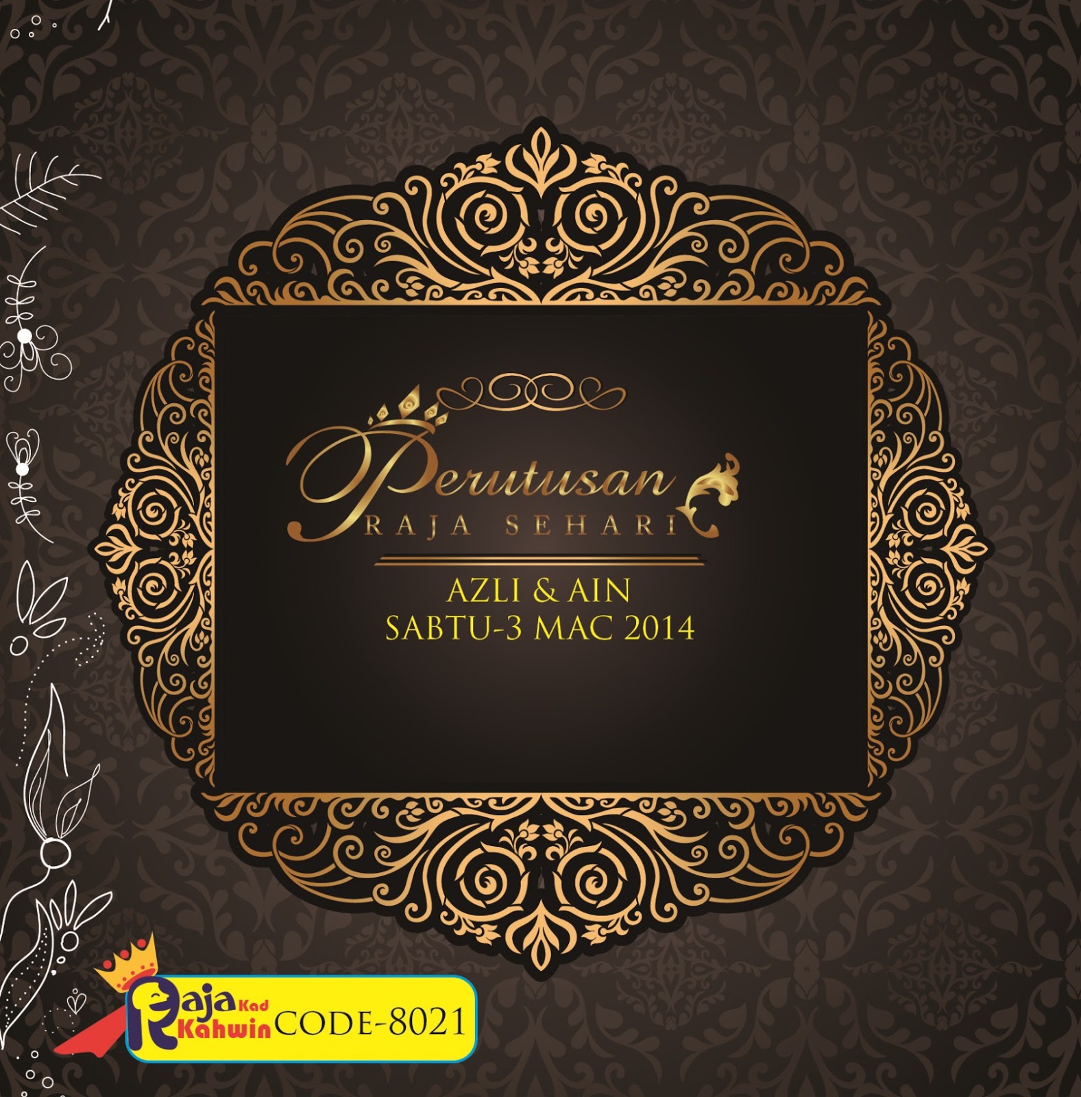 Kad Kahwin Utusan Sehari: DESIGN RAJA