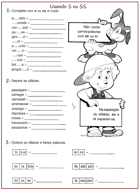 O Mundo da Alfabetização: S, SS ou Ç