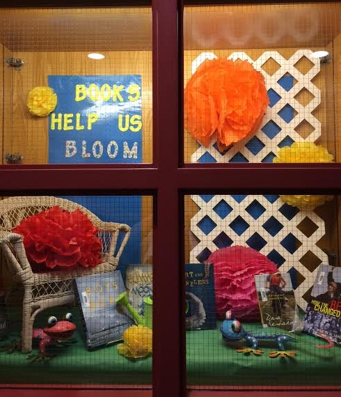 Library Displays: Books help us Bloom