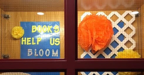 Library Displays: Books help us Bloom