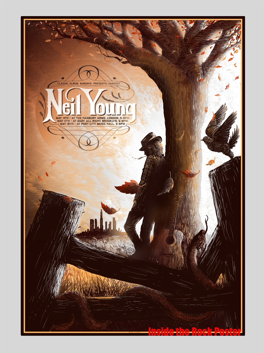 INSIDE THE ROCK POSTER FRAME BLOG: Neil Young Harvest Album Poster by ...