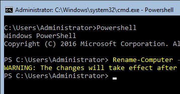 Server Core 2016, Initial configuration with Powershell