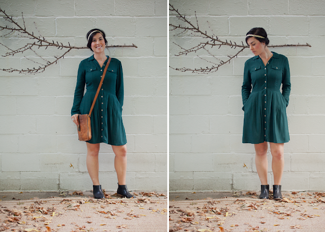 Meant Green: The Creative Closet: A green dress for Fall