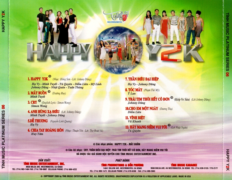 Chia sẻ âm nhạc: Tình Platinum CD006 - Happy Y2K (NRG)