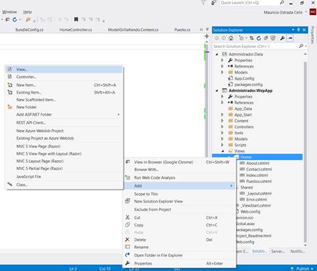 Programación .NET SQL Server: CRUD Kendo Grid ASP.NET MVC, con Entity Framework a SQL Server ...