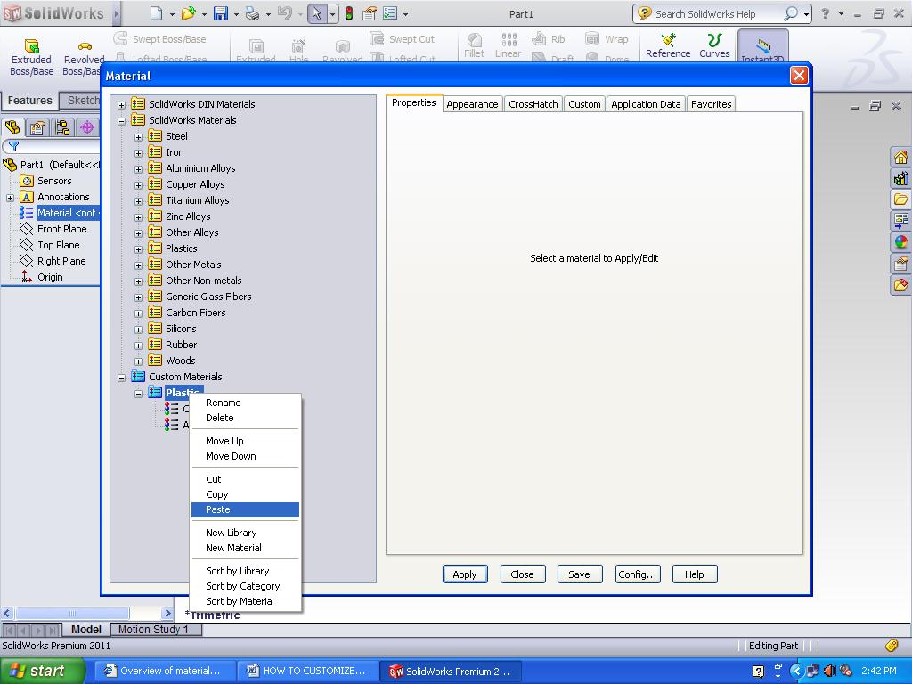 Customize your materials properties - IME Technology Sdn Bhd