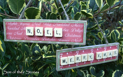 Scrabble Tile Christmas Ornament - Sum of their Stories