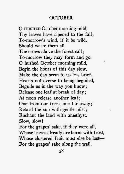 Boots n Burbs: POEM: October