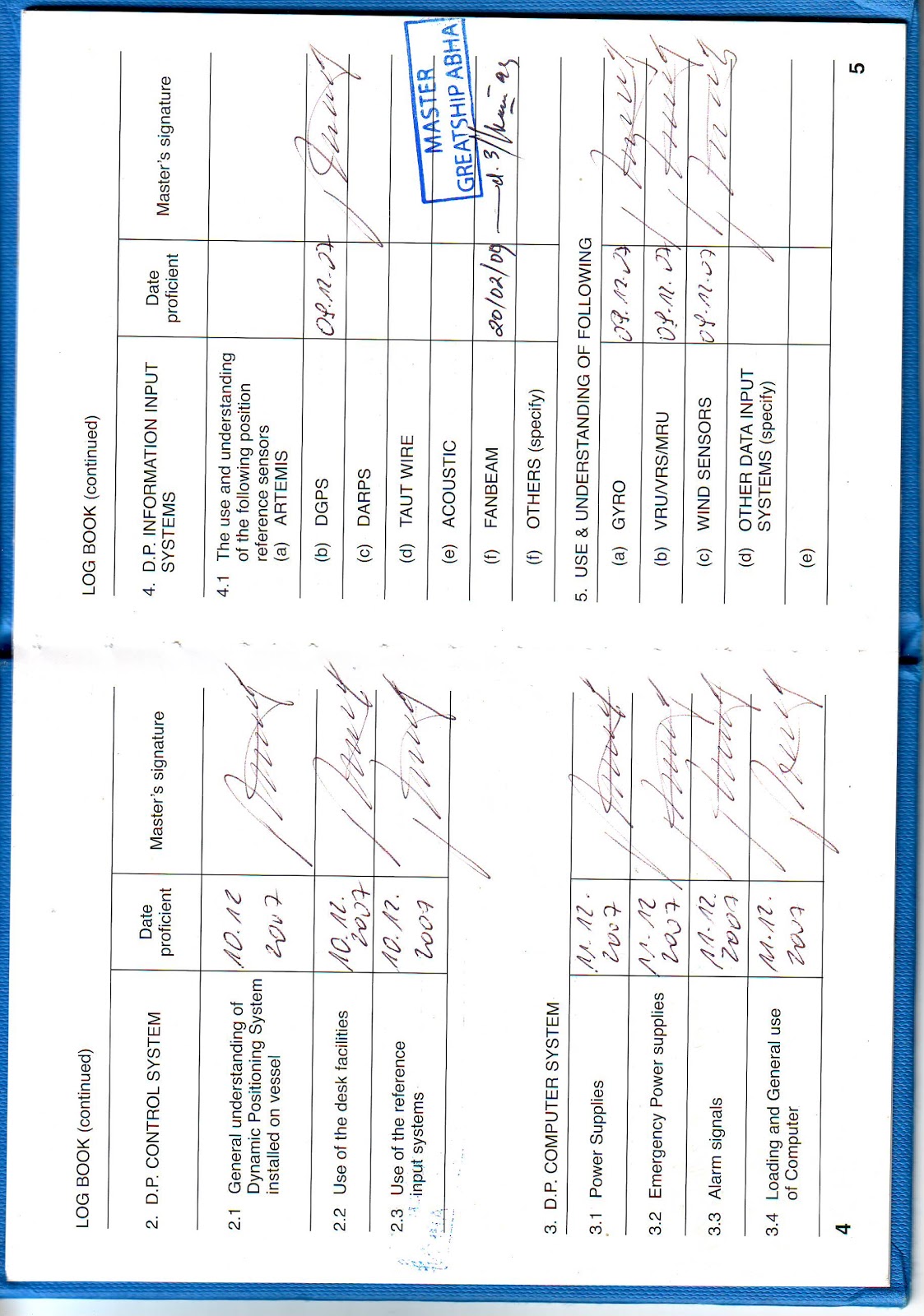 private document jrc: dp log book 4