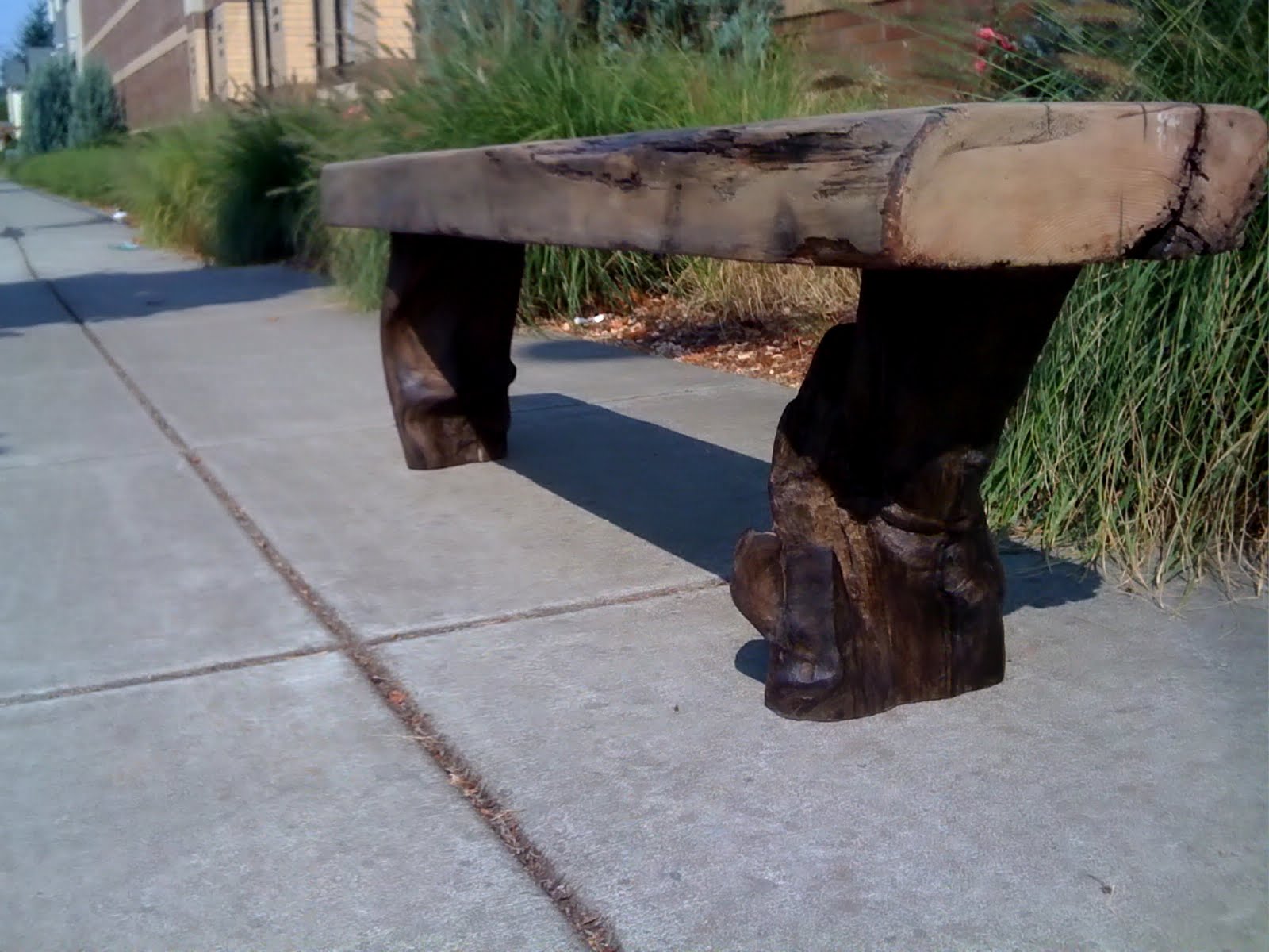 driftedge woodworking: Rustic reclaimed Doug Fir bench with driftwood ...