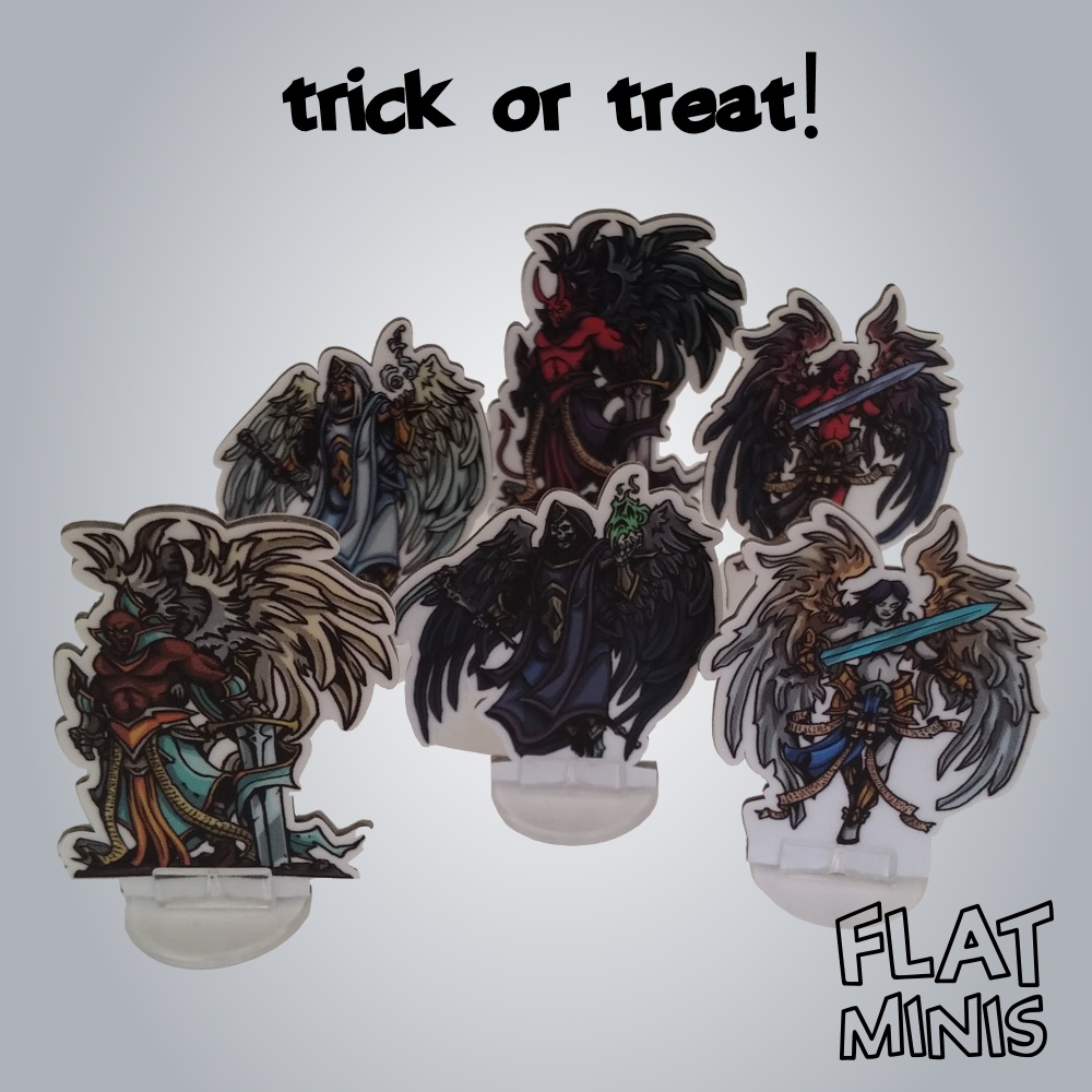 Wargame News and Terrain: Flat Minis: Angels and Demons Join Flatminis ...