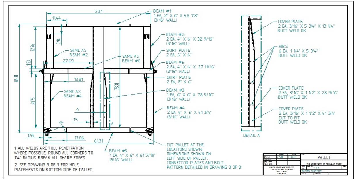 UT Tyler NASA Orion Project: Detail work on the Pallet