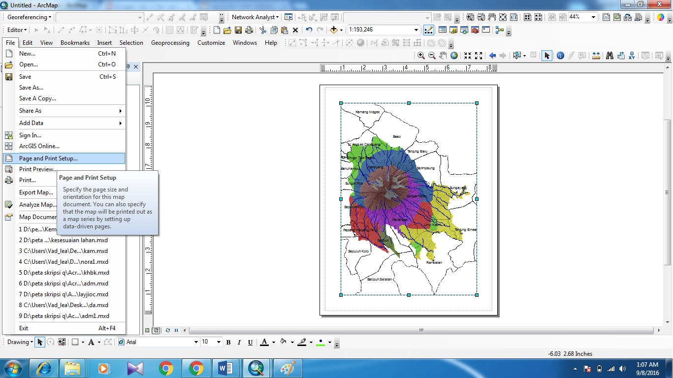 Layout Peta dengan Mudah Dengan ArcGis