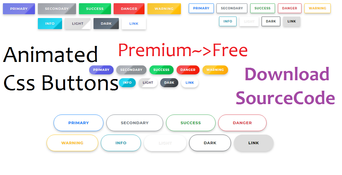 Animated Bootstrap Premium Buttons Free [SourceCode] - Hello Dear Code