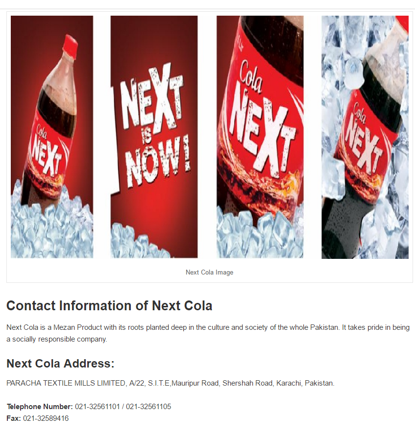 What is next cola drinks mezan in Pakistan Real Story. - Read Banking