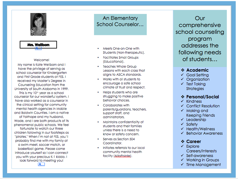 FWES Happy Counselor: FES Counseling Brochure