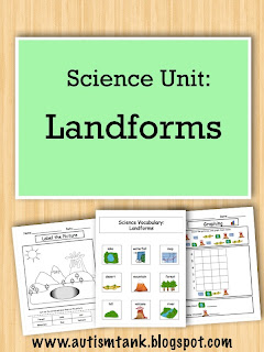 Autism Tank: Product Preview: Landforms Science Unit
