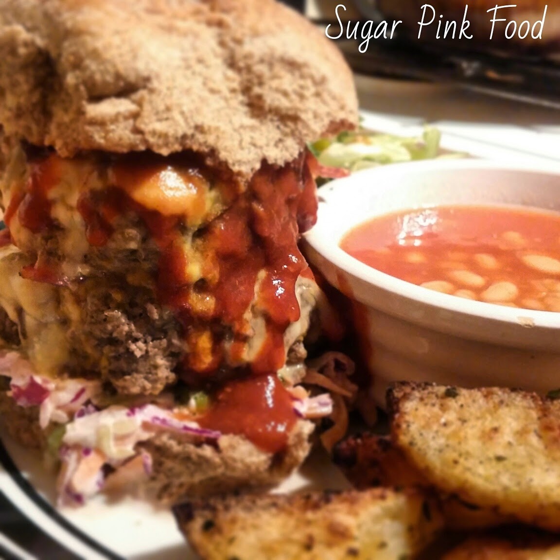 Double Texas BBQ Burger | Slimming World | Sugar Pink Food - Healthy ...