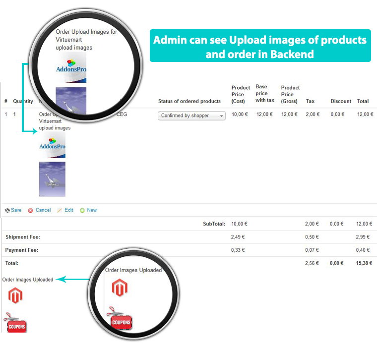 Virtuemart Order Upload plugin