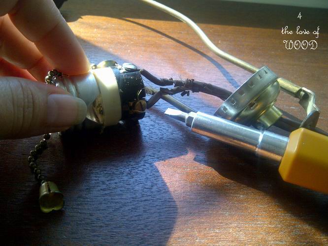 4 the love of wood: RE-WIRING A VINTAGE LAMP - step by step