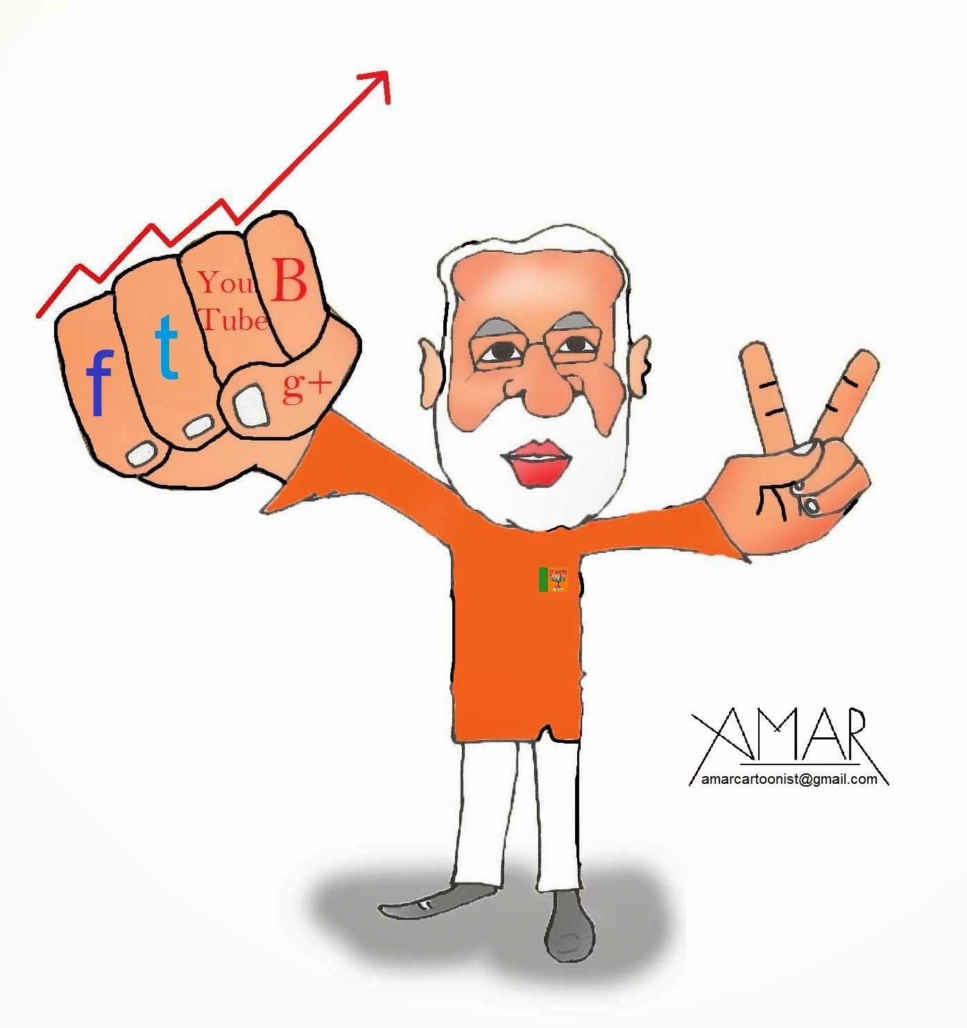 Amar Cartoonist : Narendra Modi Cartoon