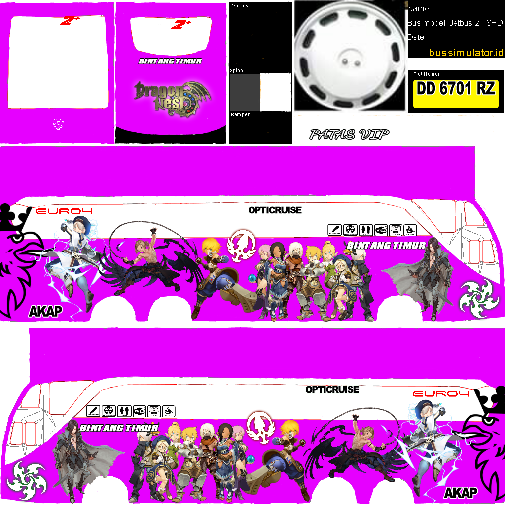 Livery PNG Jernih Bus Simulator Indonesia Part 7 - Livery Bus Simulator