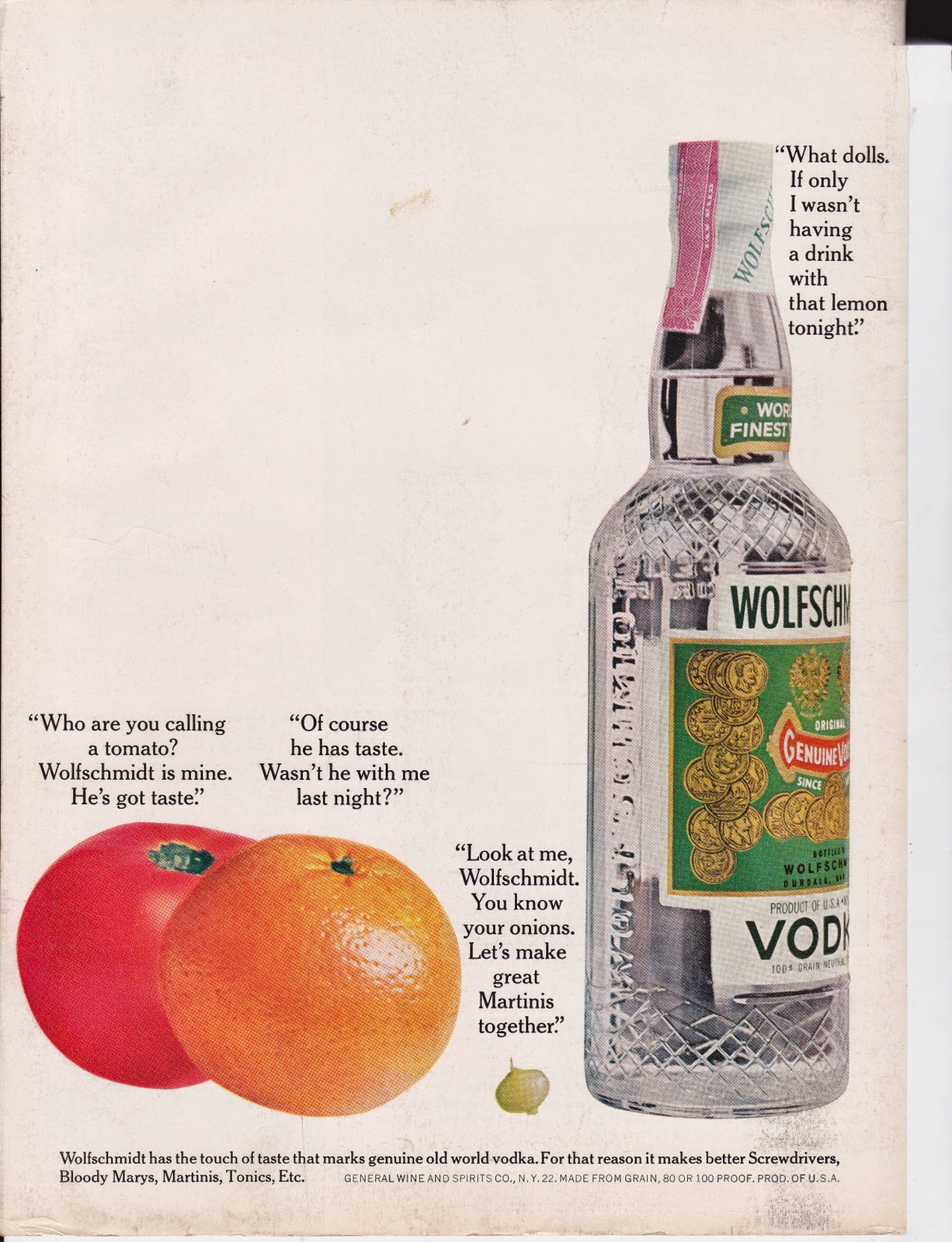 Sisco Vanilla Serves and Drinks: Wolfschmidt Vodka Ad from The New York ...