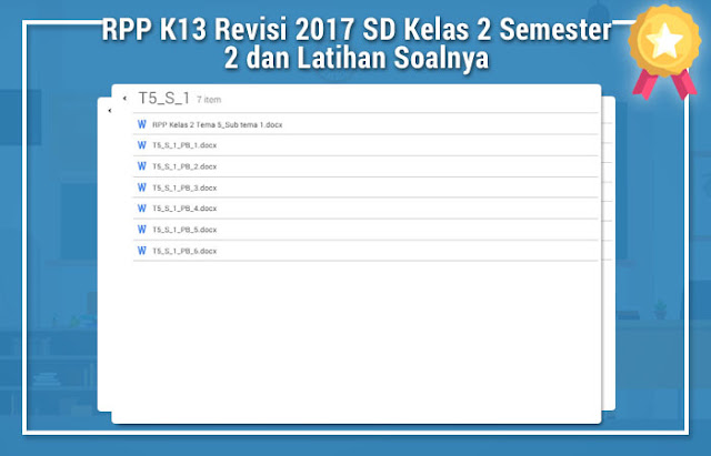 RPP K13 Revisi 2017 SD Kelas 2 Semester 2 dan Latihan Soalnya - Biologizone