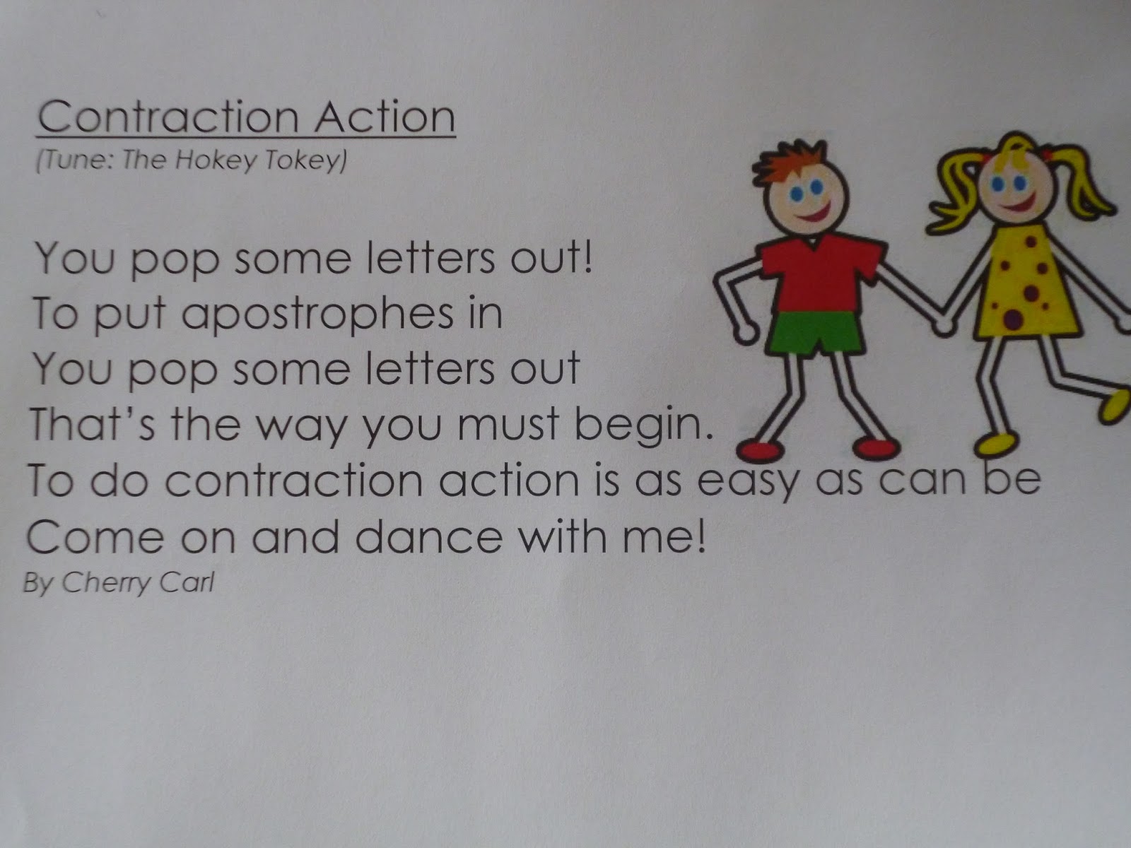Te Anau Room 3's Blog: Contraction action