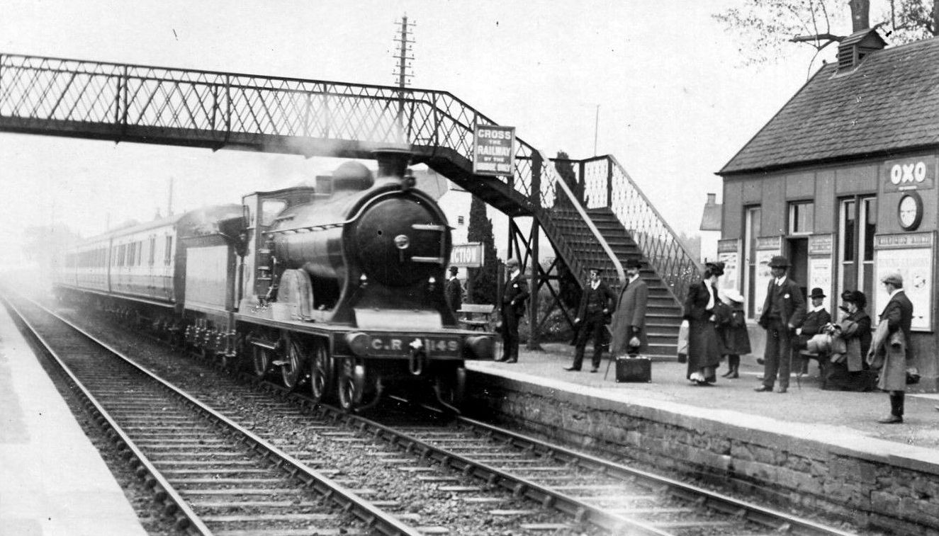 Tour Scotland: Old Photograph Railway Station Alyth Scotland