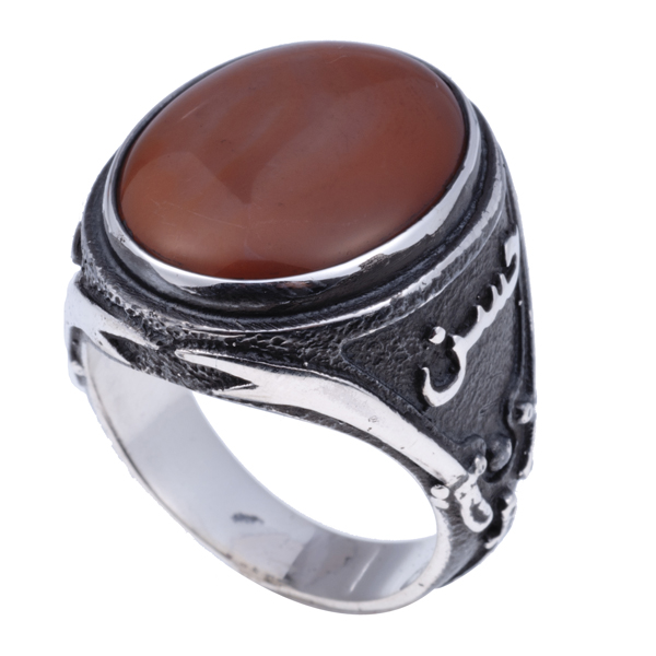 SHIA RINGS WITH GENUINE GEMSTONES AND ENGRAVINGS TURQUOISE RUBY EMERALD ...