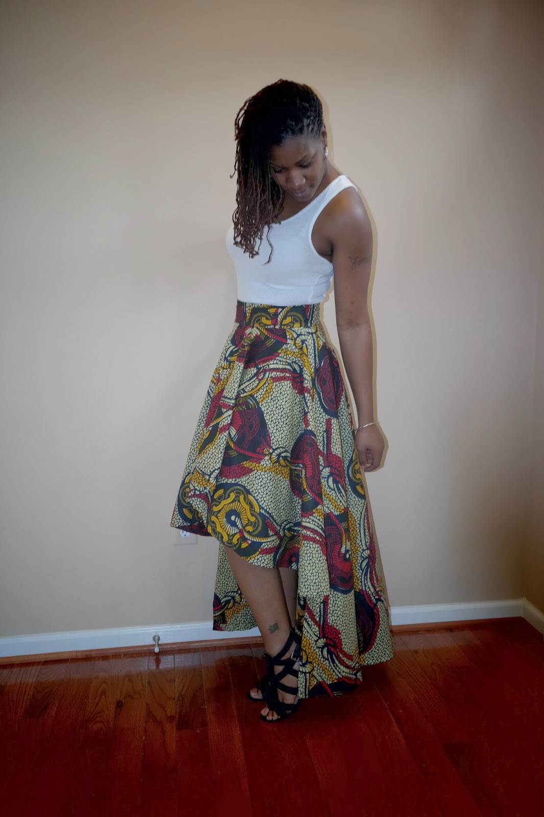 Needles and Fashion: DIY Ankara High Low Circle Skirt